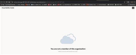 Not Able To Access The Oracle Visual Builder Studio You Are Not A