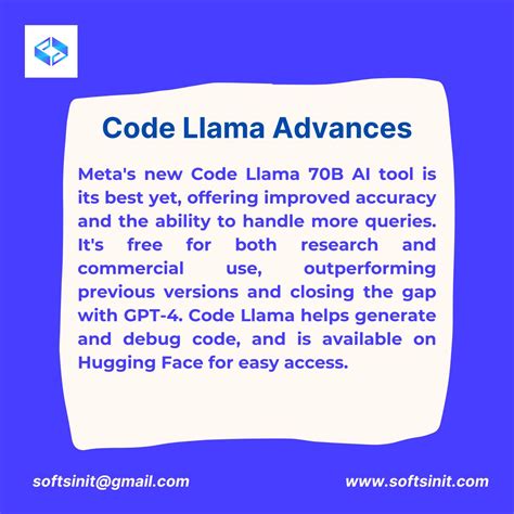 Meta Introduces Code Llama 70b A New Ai Tool Softsinit Posted On The Topic Linkedin