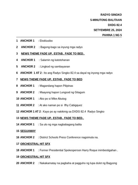 Filipino Radio Broadcasting Script For Dspc Pdf Filipino Radio Broadcasting Script For Dspc Pdf