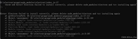 Electron问题集（一）electron Failed To Install Correctly Csdn博客