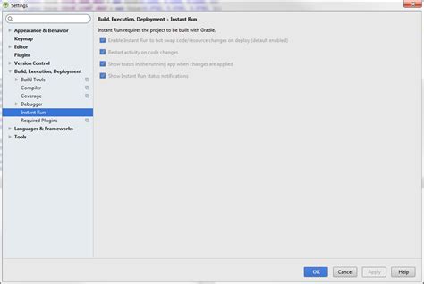 Android Studio Cant Disable Instant Run Stack Overflow