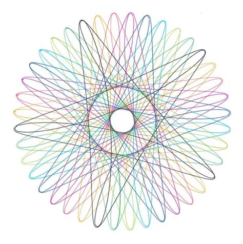 an image of a circular object with many lines