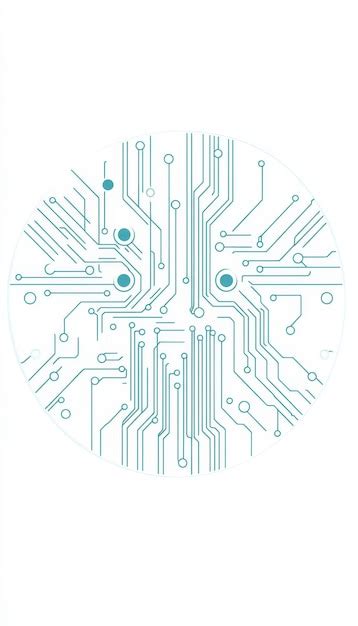 Line Drawing Of Artificial Intelligence Circuit Premium Ai Generated