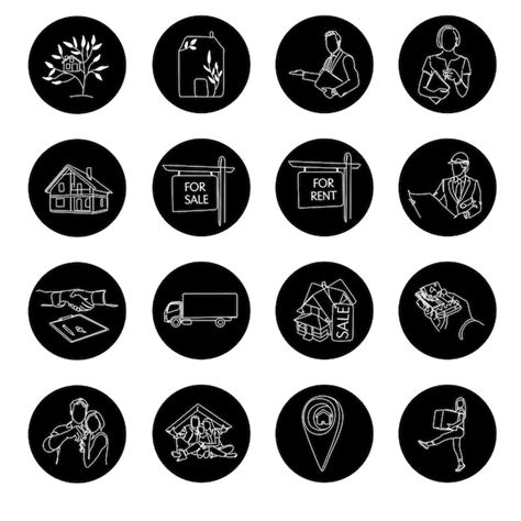 Premium Vector Real Estate Minimal Thin Line Web Icon Set Included