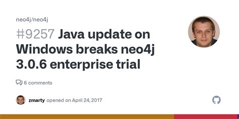 Java Update On Windows Breaks Neo4j 306 Enterprise Trial · Issue