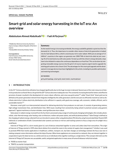 PDF HARMONICS ELIMINATION TECHNIQUES IN SOLAR ENERGY INTEGRATION INTO SMART GRID