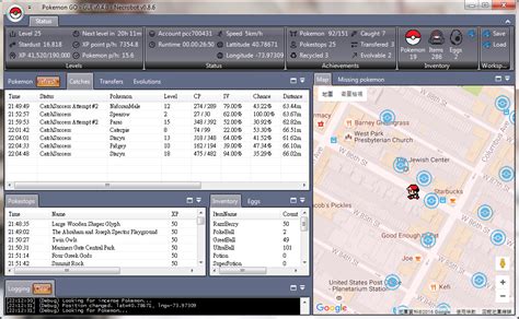 Pokemon GO 外掛 NecroBOT 也有圖形化介面還能看到人物移動的樣子 妖精的號角