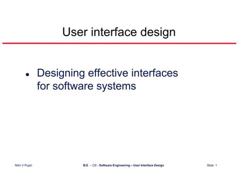 User Interface Design | PPT