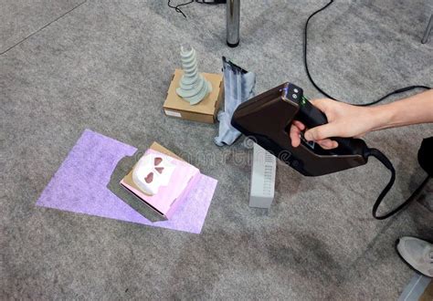 3d Scanning Working Portable 3d Scanner Stock Image Image Of Working