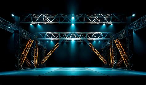 Premium Ai Image Photograph Of An Iron Structure With Lights