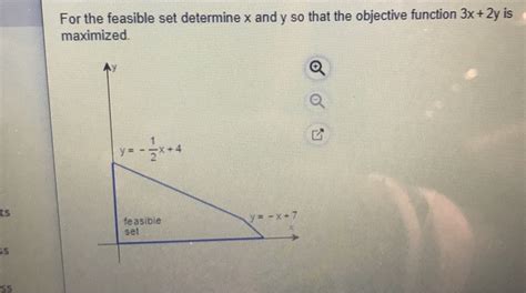 Solved For The Feasible Set Determine X And Y So That The