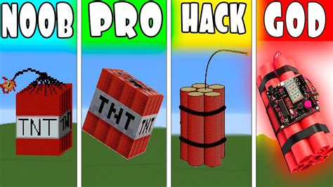 NOOB VS PRO VS HACKER VS GOD DINAMYTE MINECRAFT PIXEL ART YouTube