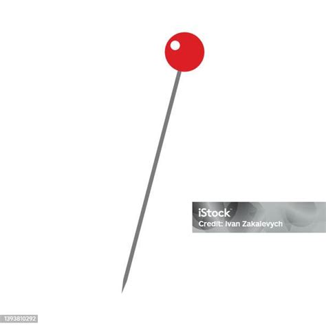 빨간색 핀 아이콘입니다 맵 포인터 기호 서명 도면 고정 벡터 머리에 대한 스톡 벡터 아트 및 기타 이미지 머리 핀으로 고정하기 빨강 Istock