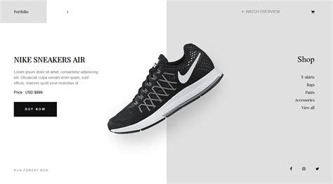 Html And Css Mockup Ui Shop Page On Behance