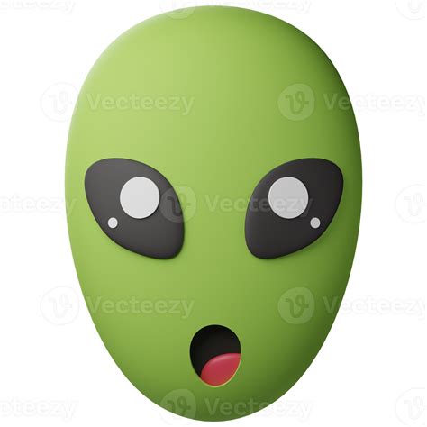 3d Illustration Cute Alien Head 36418715 Png