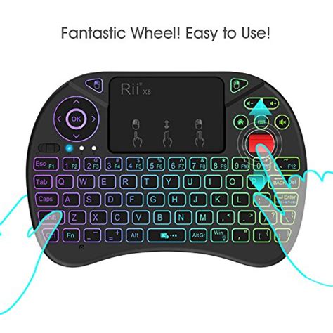 Mini Keyboard Rii X8 Portable 2 4GHz Mini Wireless Keyboard Controller With Touchpad Mouse Combo