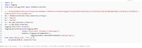 Python How To Add Logs To A Fileblob In An Azure Container With