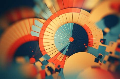 Premium Photo Abstract Sun And Geometric Shapes Pattern With Generative Ai