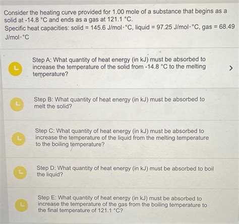 Consider The Heating Curve Provided For 1 00 Mole Of