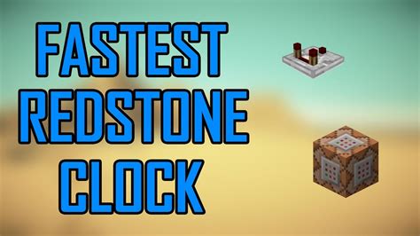 Fastest Redstone Clocks In Minecraft Youtube
