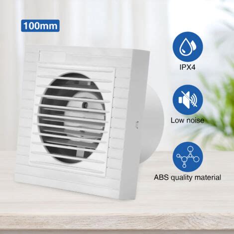 Tolletour Ventilatore Da 100 Mm Estrattore Daria Vmc Con Valvola Di Non Ritorno Vmc Per