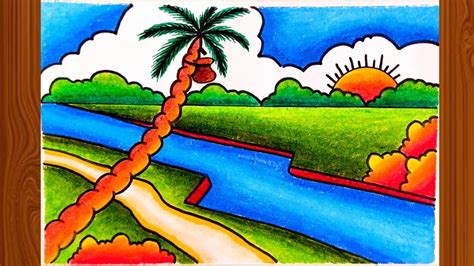 How To Draw Winter Season Scenery Village Scenery Drawing শীতকালের দৃশ্য আঁকা Youtube