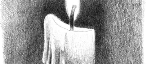 Рисуем свечу углем