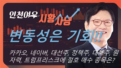 카카오 네이버 대선인맥주 대선정책주 대북주 중국 한한령 해제 수혜 엔터 게임 화장품 Ai솔루션 로봇 바이오 대장주 Youtube