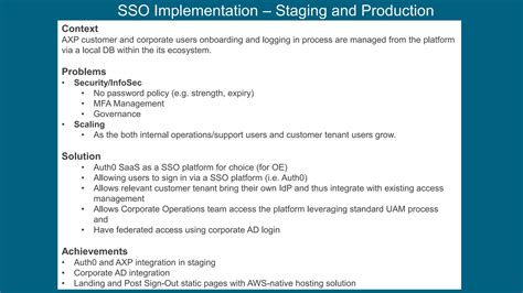 Sso Implementation Demo Ppt