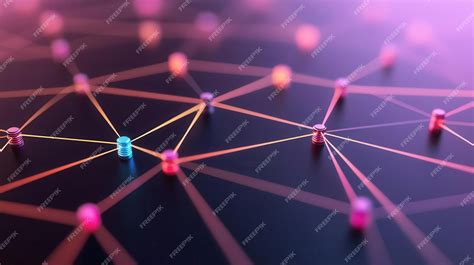 An Abstract Network Map With Lines Connecting Various Points Representing Data Flow Premium Ai