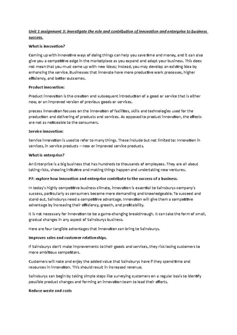 Unit 1 Assigment 2 Btec Business Level 3 Unit 1 Assignment 2 Exploring Business Unit 1