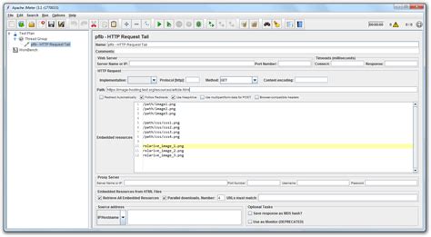 add embedded resources control to advansed tab of request