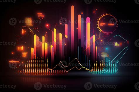 Illustration Of Crypto Market Data Chart Silhouette Crypto Currency