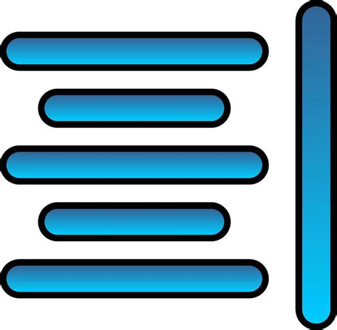 Horizontal Align Line Filled Gradient Icon 42176923 Vector Art At Vecteezy