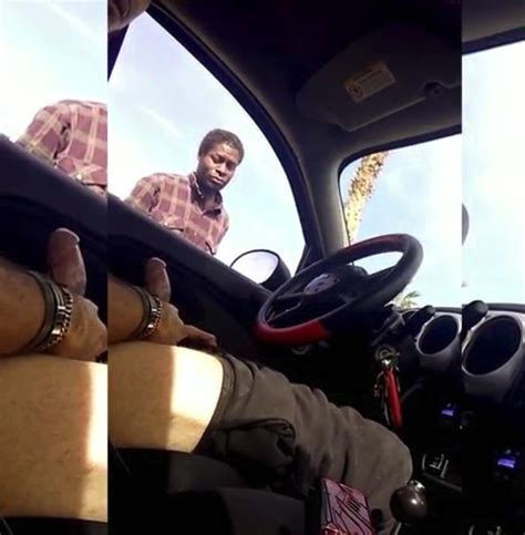 Guy Jerks In His Car While Someone Watches