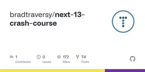 github bradtraversy next 13 crash course