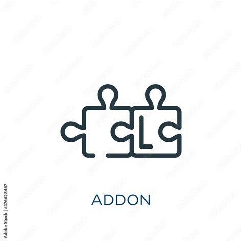 Addon Thin Line Icon Arrow Template Linear Icons From Programming Concept Isolated Outline