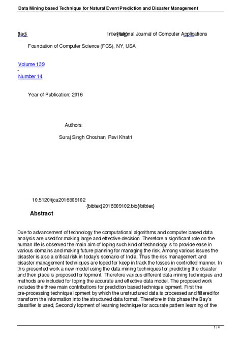 Pdf Data Mining Based Technique For Natural Event Prediction And