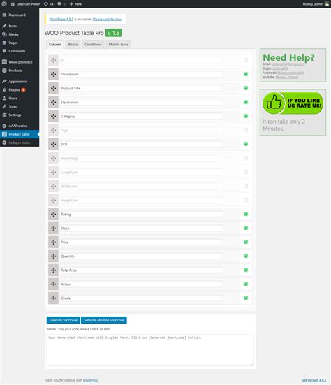 Woo Products Table Pro By Codersaiful Codecanyon