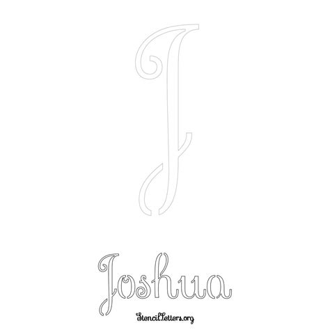 Joshua Free Printable Name Stencils With 6 Unique Typography Styles And