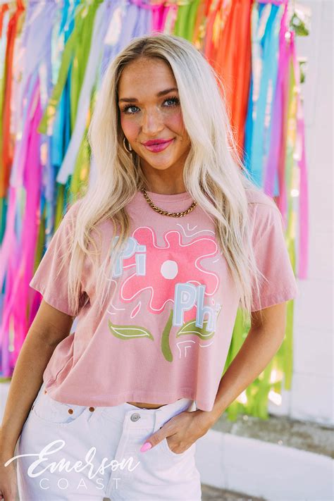 Pi Phi Flower Tee Emerson Coast