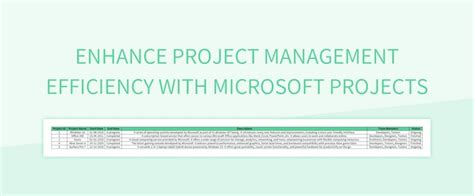 Enhance Project Management Efficiency With Microsoft Projects Excel