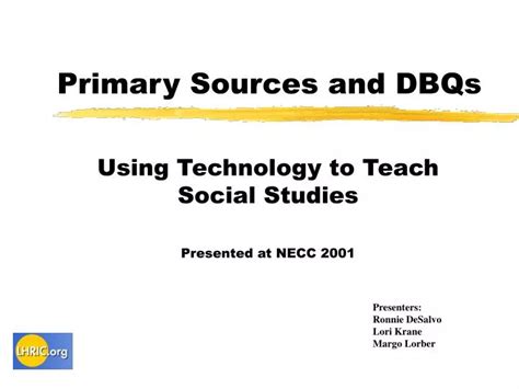 ppt primary sources and dbqs powerpoint presentation free download