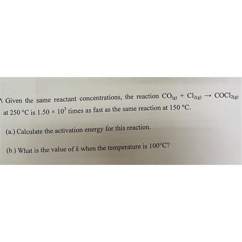 solved 1 ﻿given the same reactant concentrations the