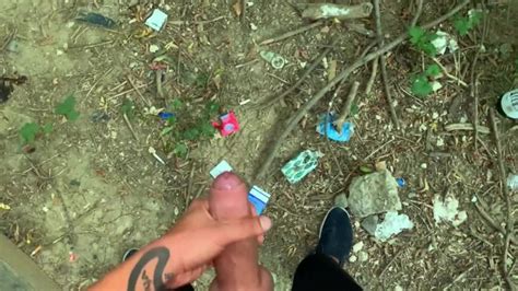 Glossy Glans With Precum Cums At The Cruising Sex Area Pornhub Gay