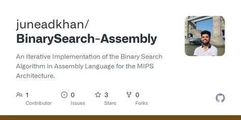 GitHub Juneadkhan BinarySearch Assembly An Iterative Implementation Of The Binary Search