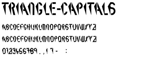 Triangle Capitals Font