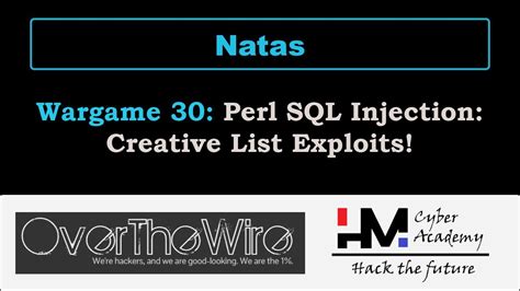 Natas 30 Perl Sql Injection Creative List Exploits Overthewire