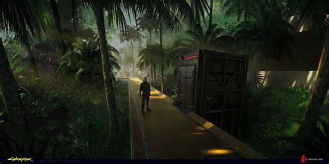 Cyberpunk 2077 Asasaka Building Jungle Michal Lisowski Jungle Art