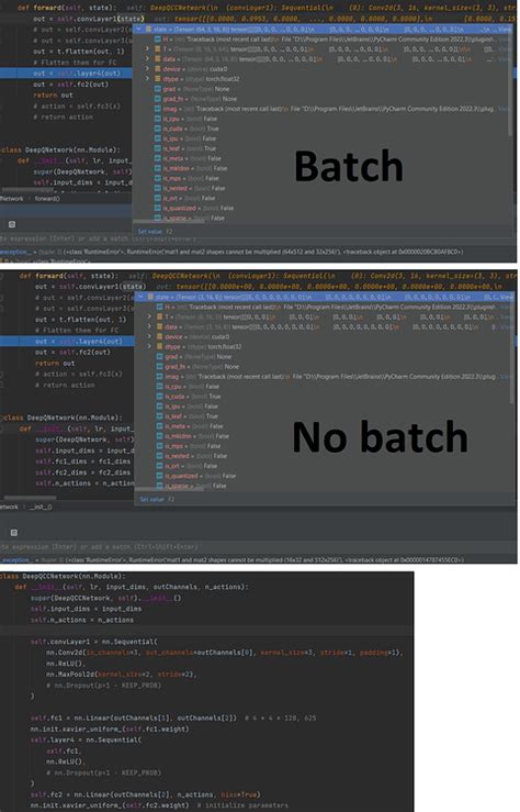 Mat1 And Mat2 Shapes Cannot Be Multiplied Batch Vs No Batch Reinforcement Learning Pytorch